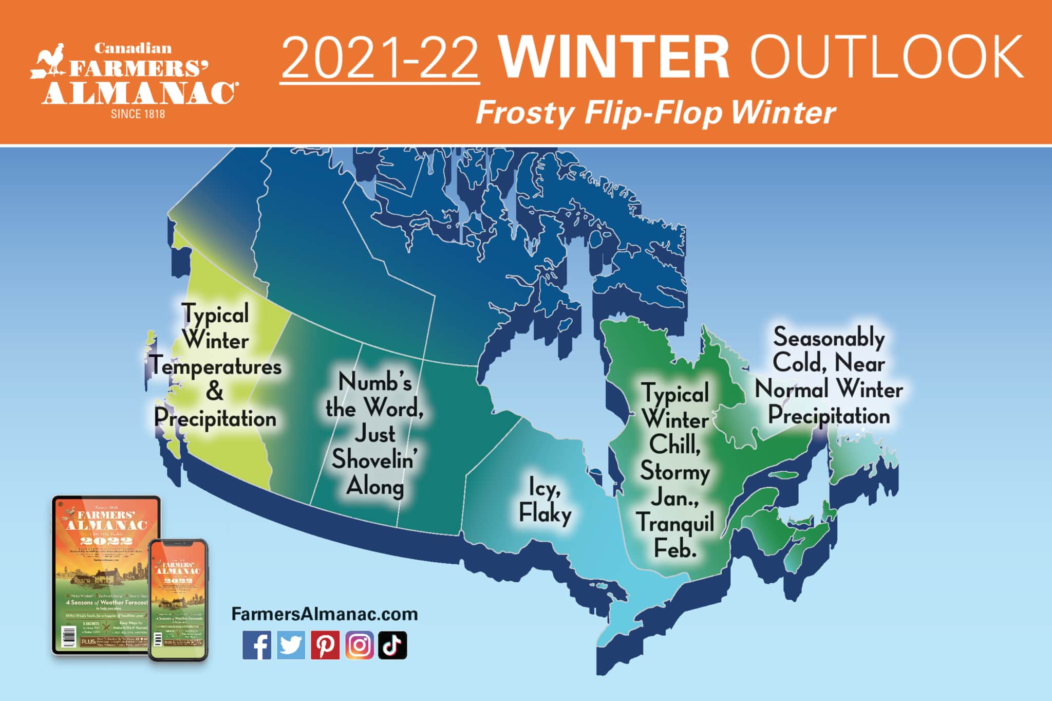 Canada's 2021-22 Extended Winter Forecast - Farmers' Almanac