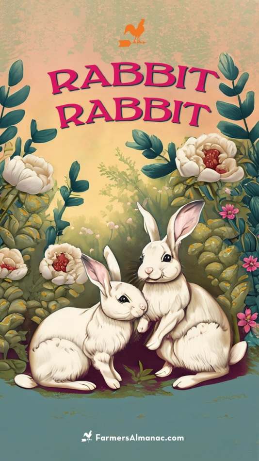"Rabbit Rabbit" On The First Of The Month! - Farmers' Almanac