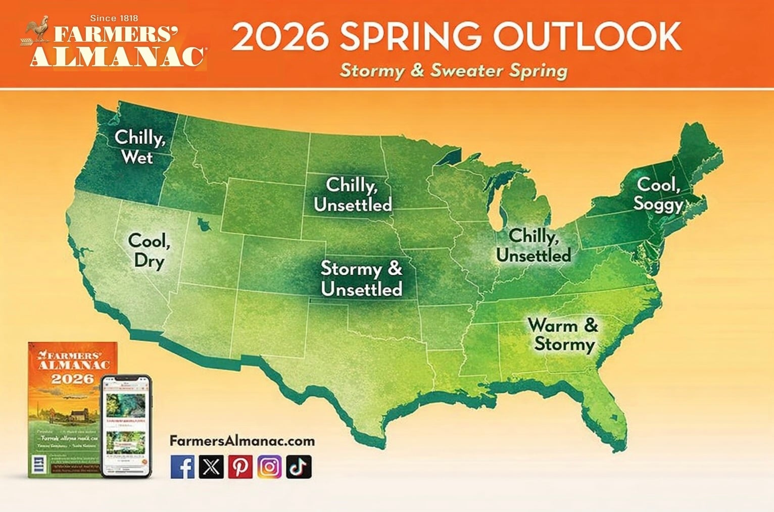 Farmers' Almanac Spring 2026 Forecast - Farmers' Almanac - Plan Your ...